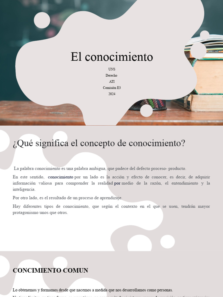 El Conocimiento | PDF | Conocimiento | Verdad