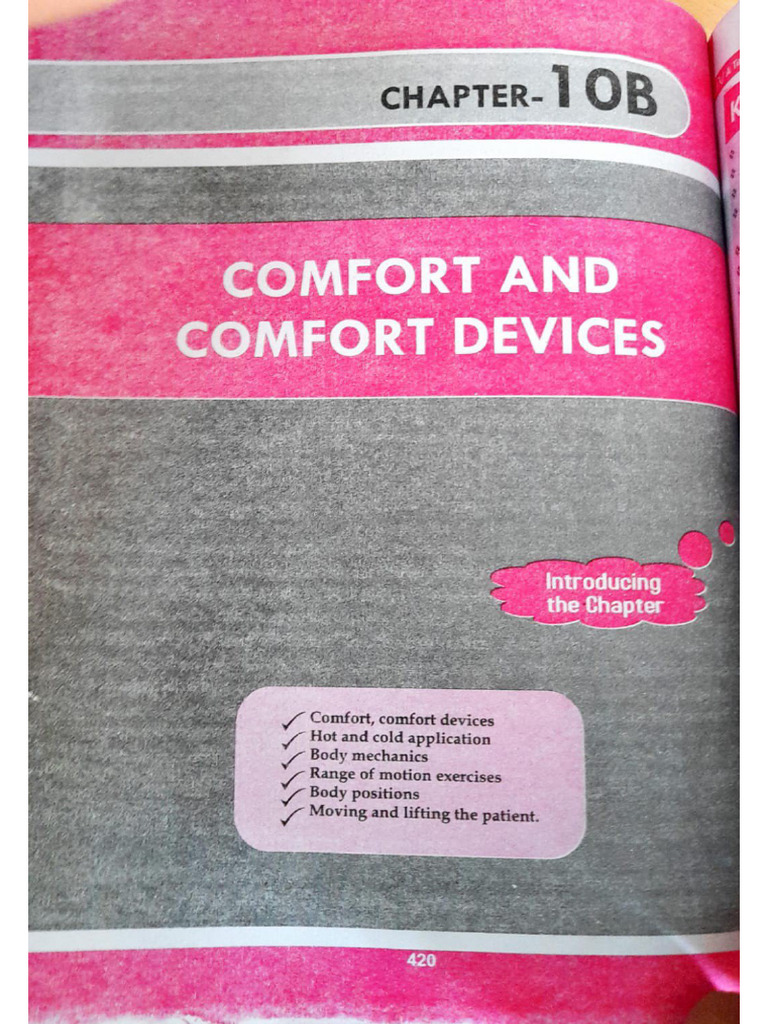 Comfort and Comfort Devices | PDF