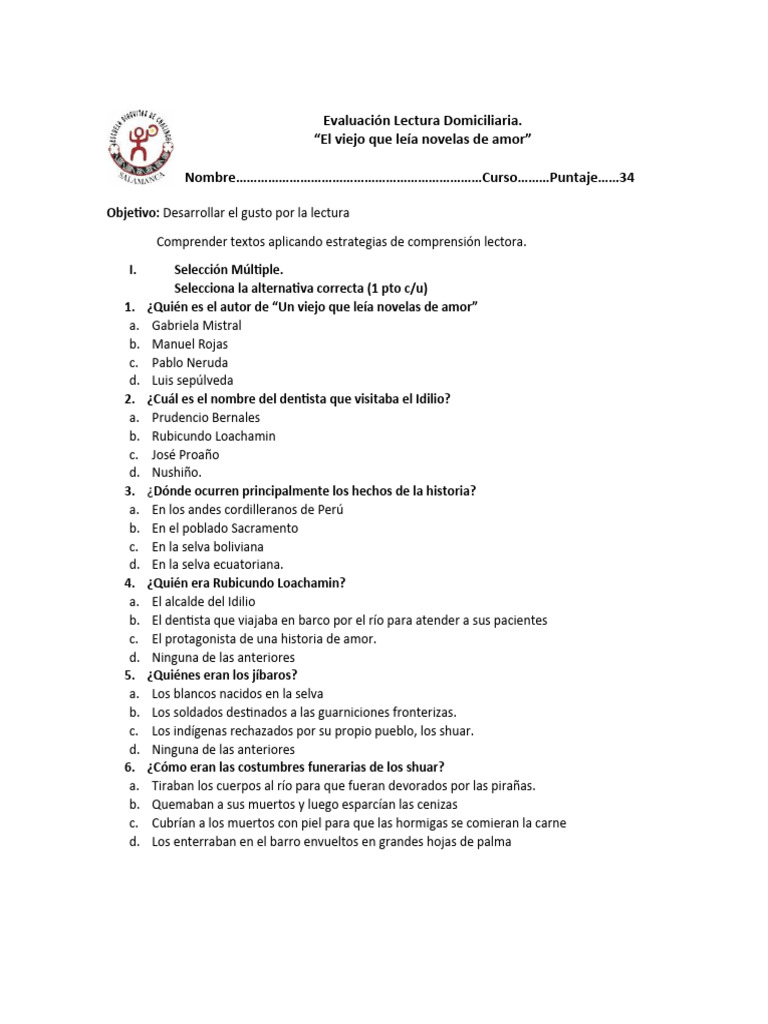 El Viejo Que Leia Novelas de Amor | PDF