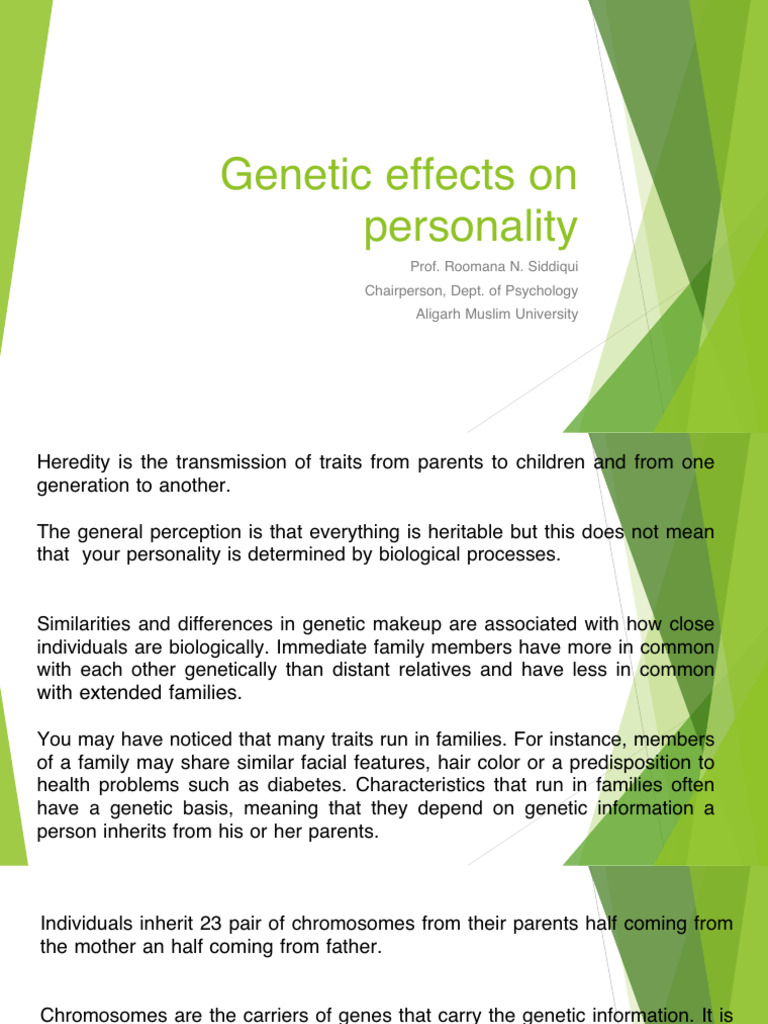 Genetic Influences on Personality Traits | PDF | Heredity | Genetics