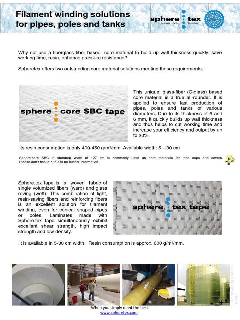 Filament Winding Solutions for Tanks & Pipes | PDF