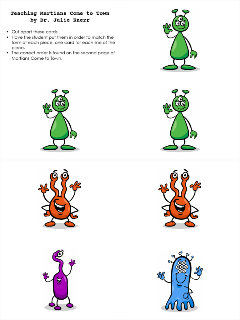 Martians Come To Town Cards | PDF
