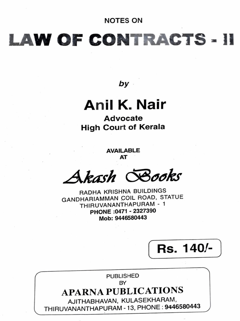 Contract Ii Sem Ii Pdf