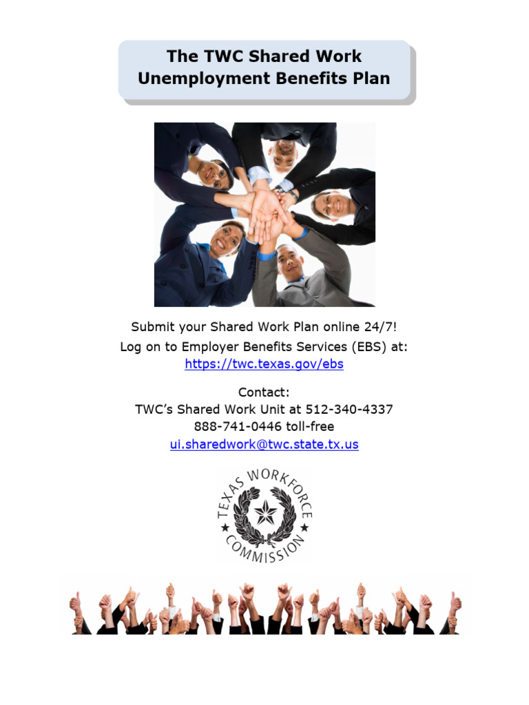 TWC Shared Work Packet | PDF | Employment | Unemployment Benefits