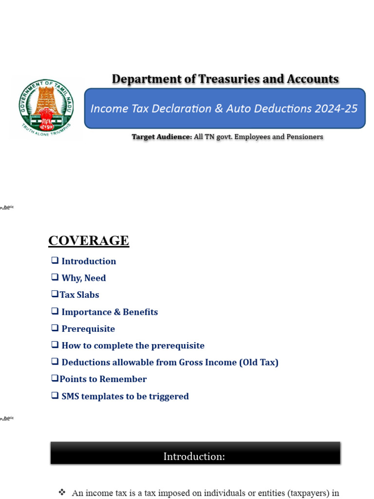 TN Govt. Employee Tax Guide 2024-25 | PDF | Income Tax | Taxes