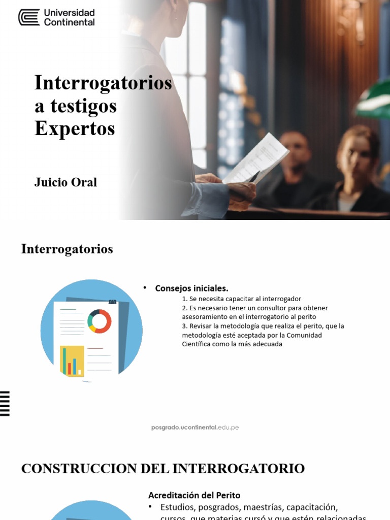 13 Enero CLASE 3 INTERROGATORIOS TESTIGO EXPERTOS | PDF | Testigo ...
