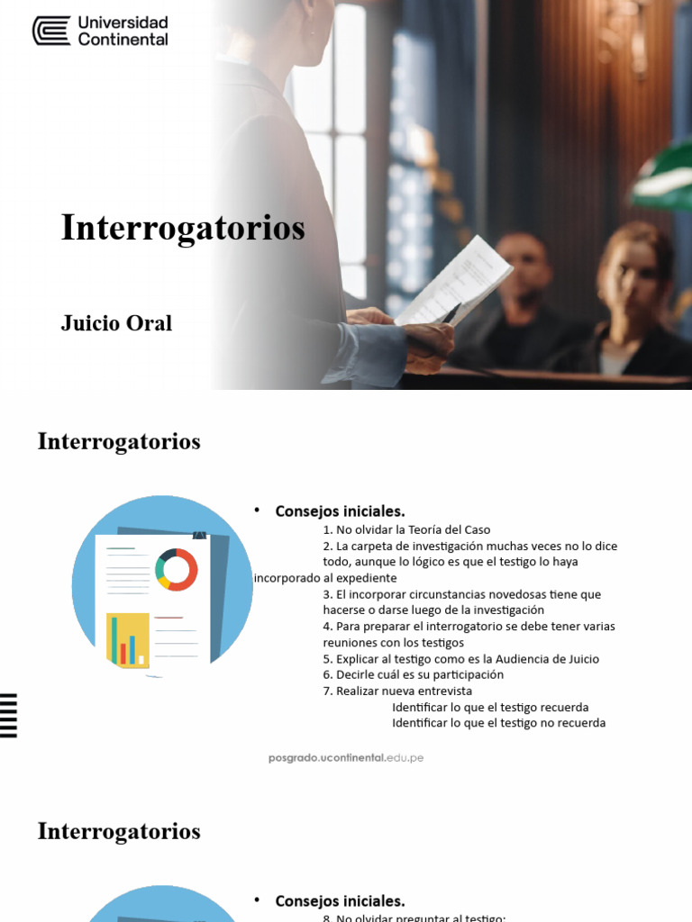 13 Enero CLASE 2 INTERROGATORIOS | PDF | Testigo