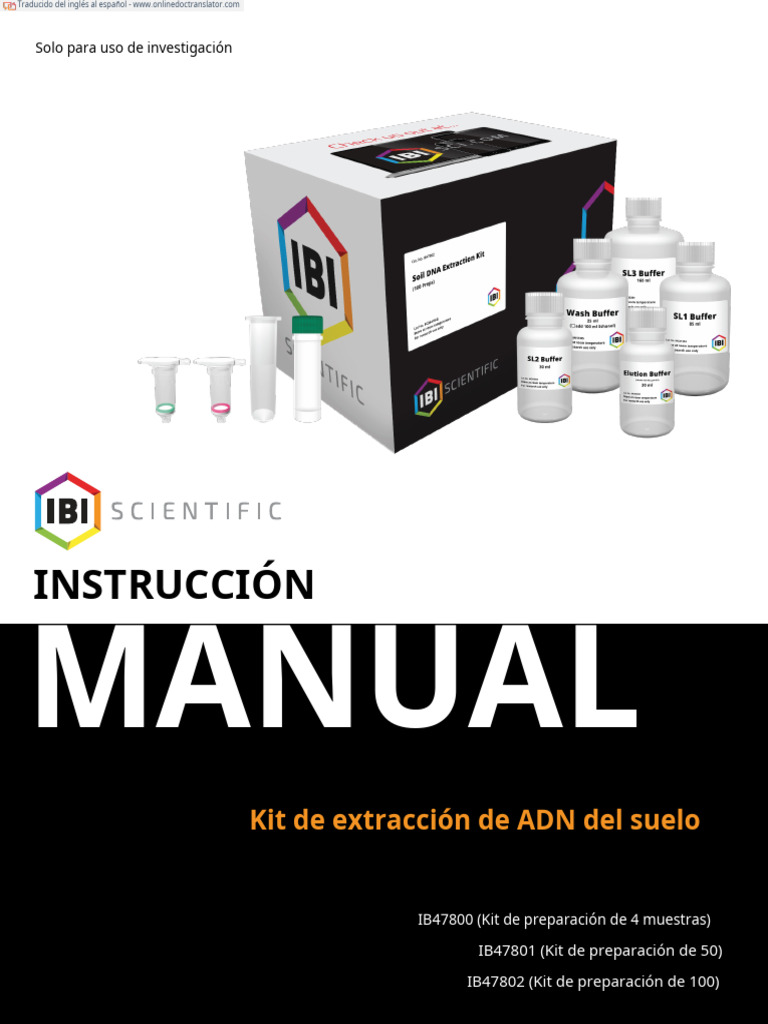 Soil DNA Extraction Kit Protocol | Descargar gratis PDF | Adn ...