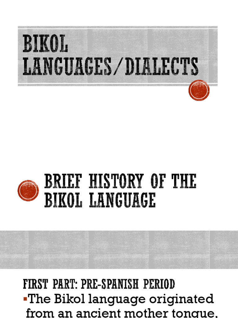 Bicol Languages and Dialects | PDF | Stress (Linguistics) | Grammatical ...