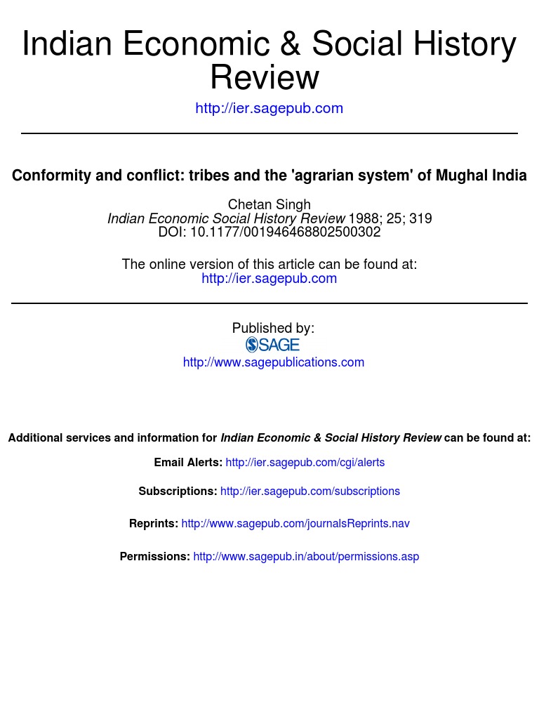 Mughal India's Agrarian System & Tribes | PDF | Mughal Empire | Tribe