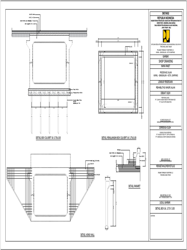 Typical Box Culvert Uk. 3.75 X 3.00 | PDF