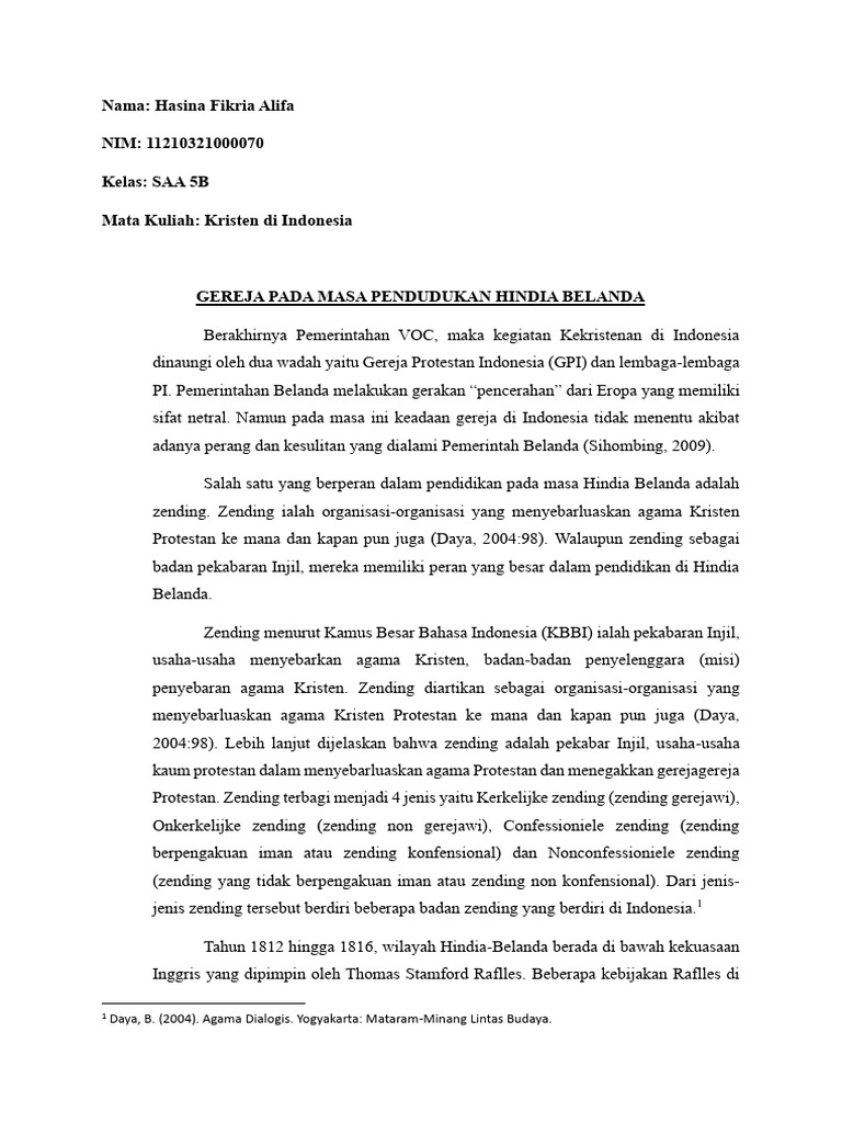 Makalah Individu Kristen Di Indonesia | PDF | Sejarah | Agama ...