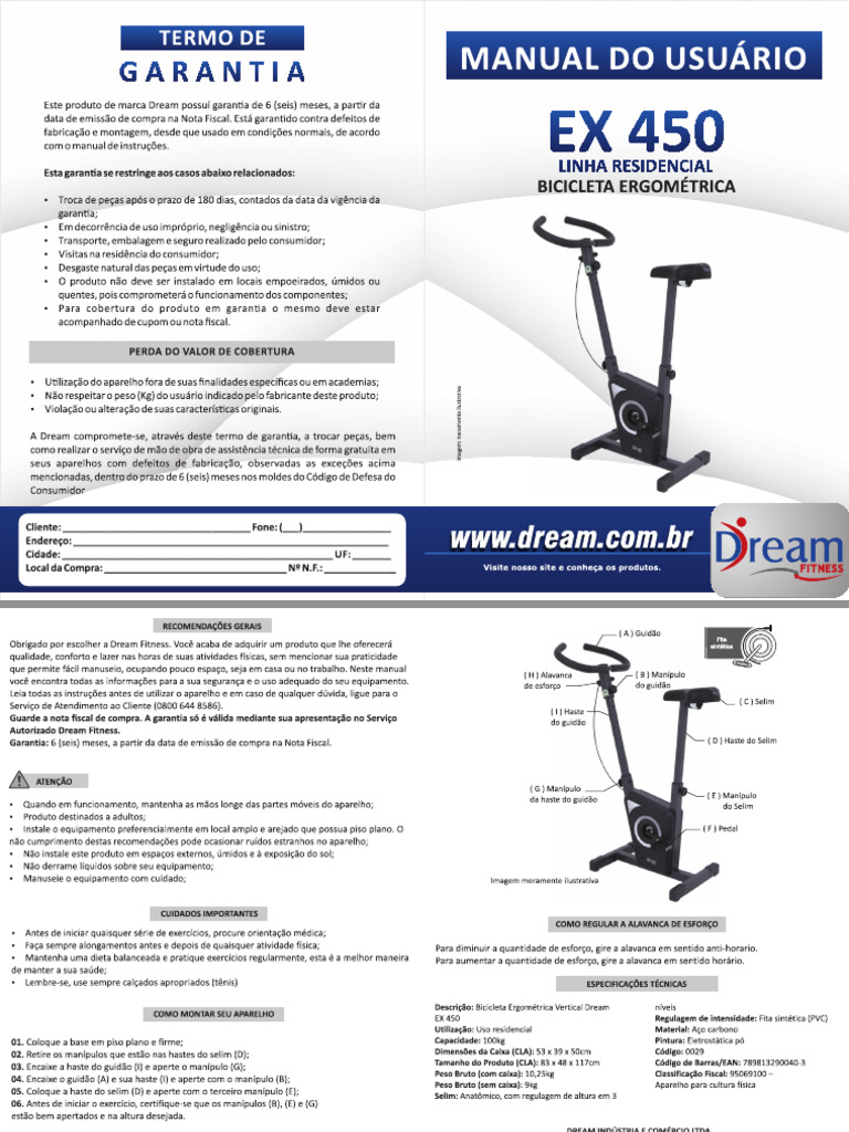 Bicicleta Dream Ex450 | PDF