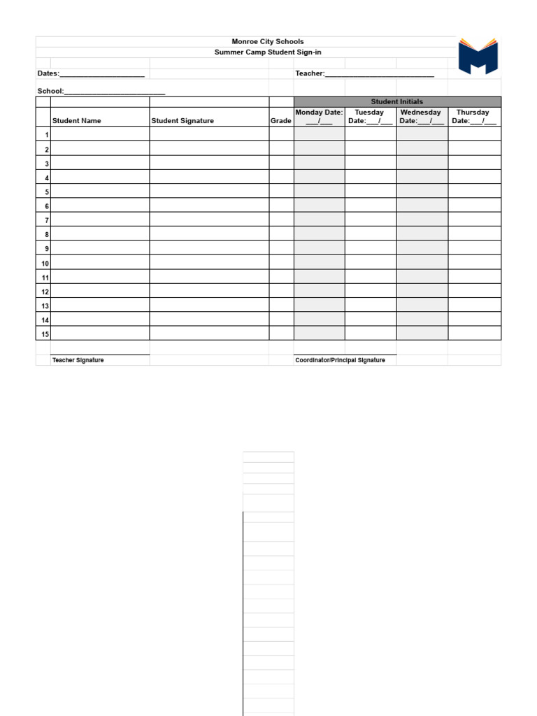 Student Sign in Sheet - Sheet1 | PDF | Career & Growth | Self-Improvement