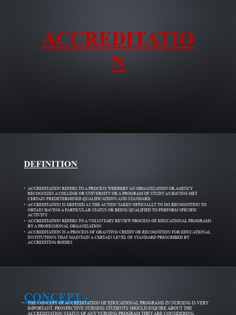 Accreditation and Affiliation | PDF | Nursing | Health Care