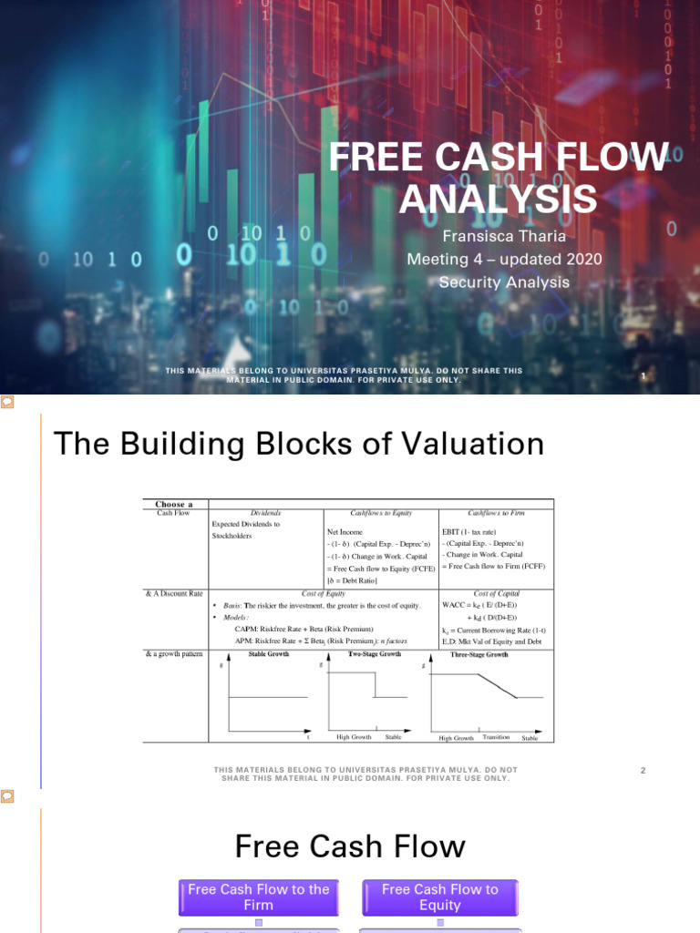 Free Cash Flow Analysis and Valuation | PDF | Free Cash Flow | Economies