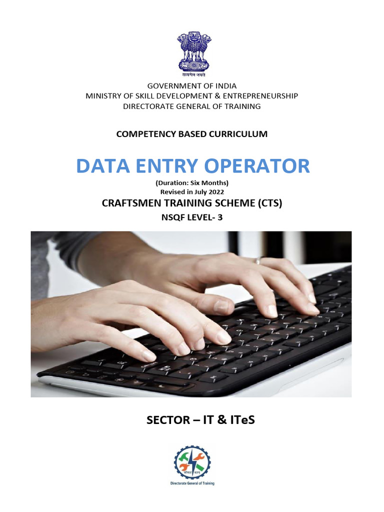 Data Entry Operator CTS2.0 NSQF 3 New | PDF | Operating System | Microsoft Excel