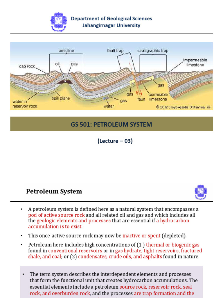 GS501 - Lecture-3 - Petroleum System | PDF | Petroleum Reservoir ...