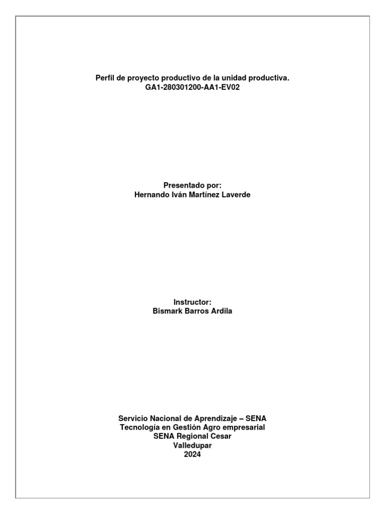 Perfil de Proyecto Productivo de La Unidad Productiva | PDF | Granjas | Avicultura