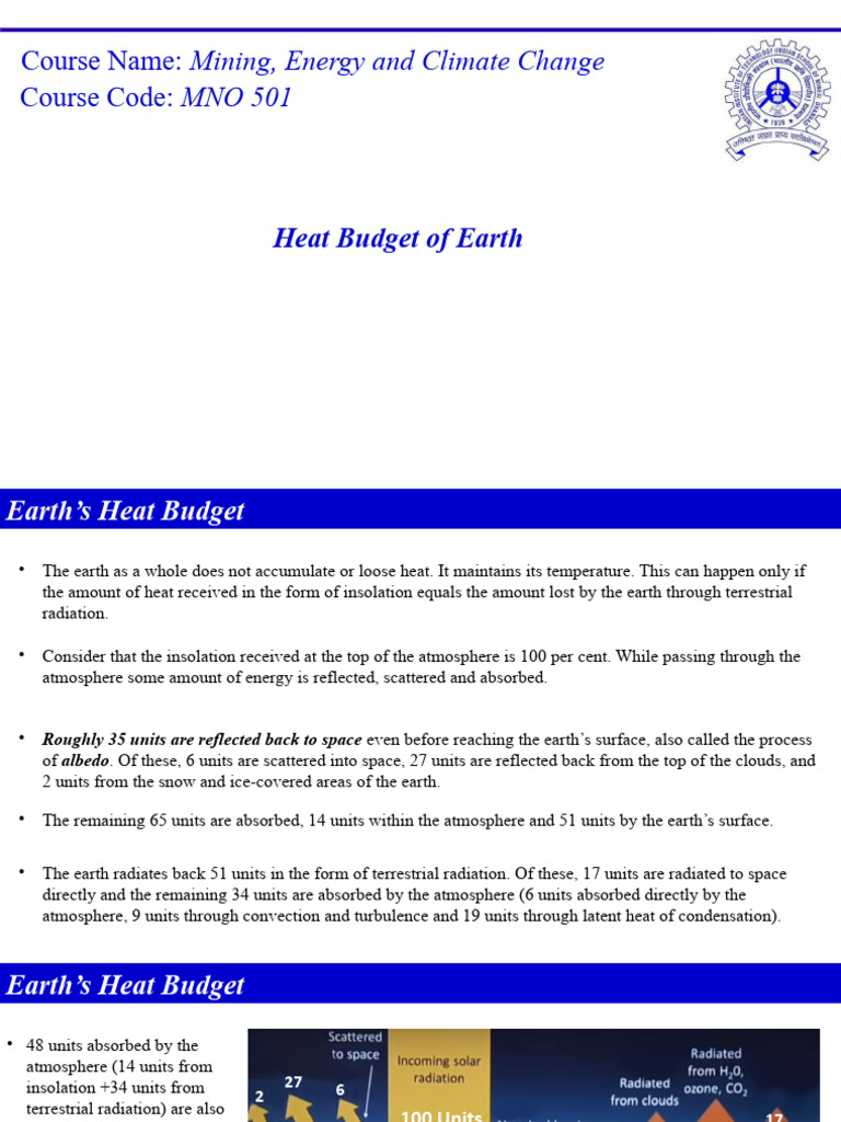 3.0Class 3_Heat Budget | PDF | Atmosphere Of Earth | Heat
