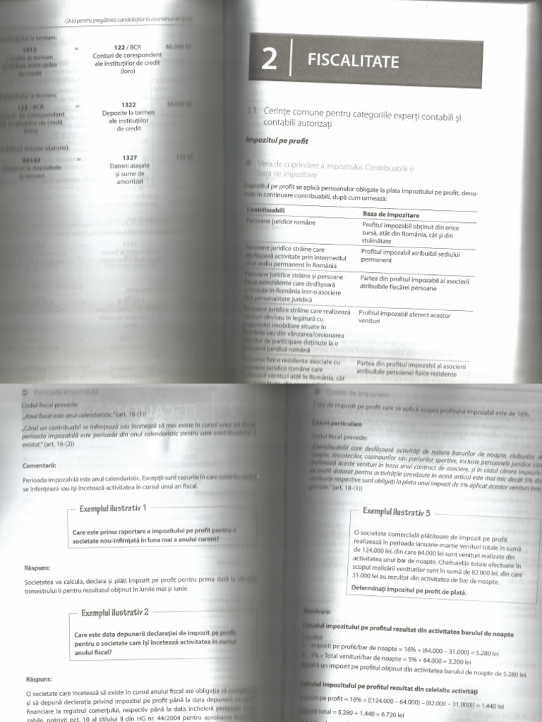 Grile Fiscalitate CECCAR 1 | PDF