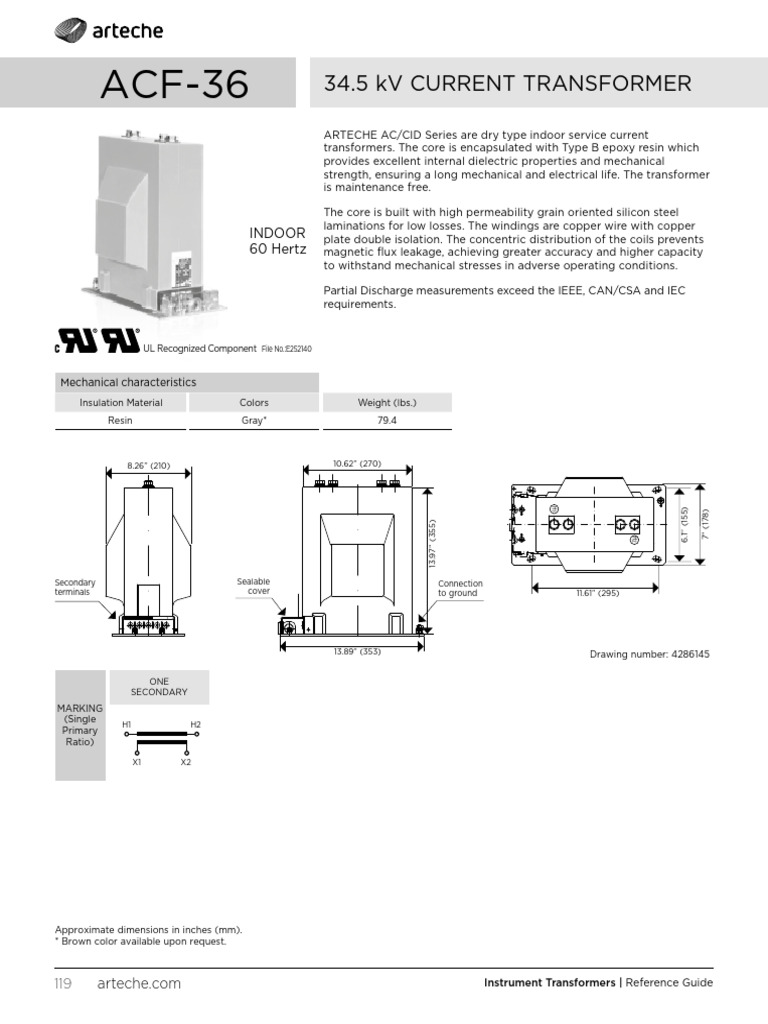 Arteche DS Acf-36 en | Download Free PDF | Transformer | Electrical ...