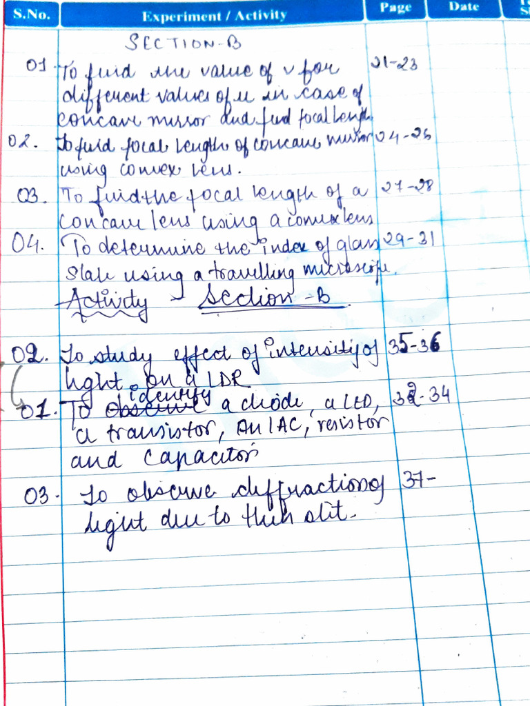 Class 12 Physics Practical File | PDF