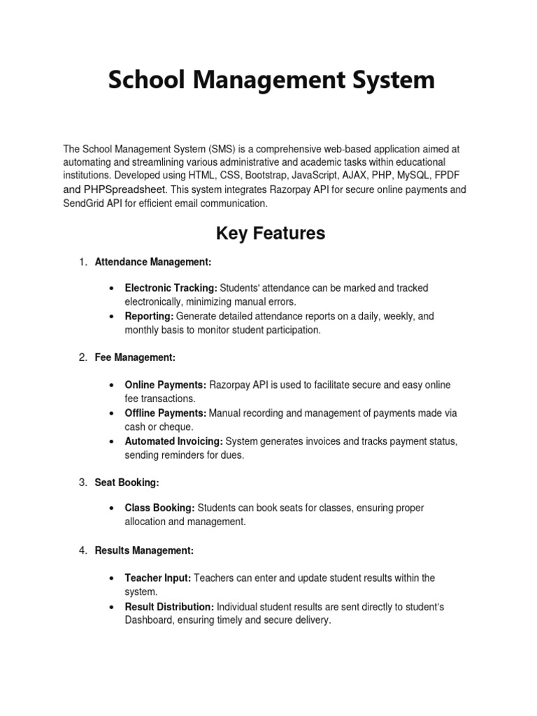 Comprehensive School Management System | PDF | Ajax (Programming ...