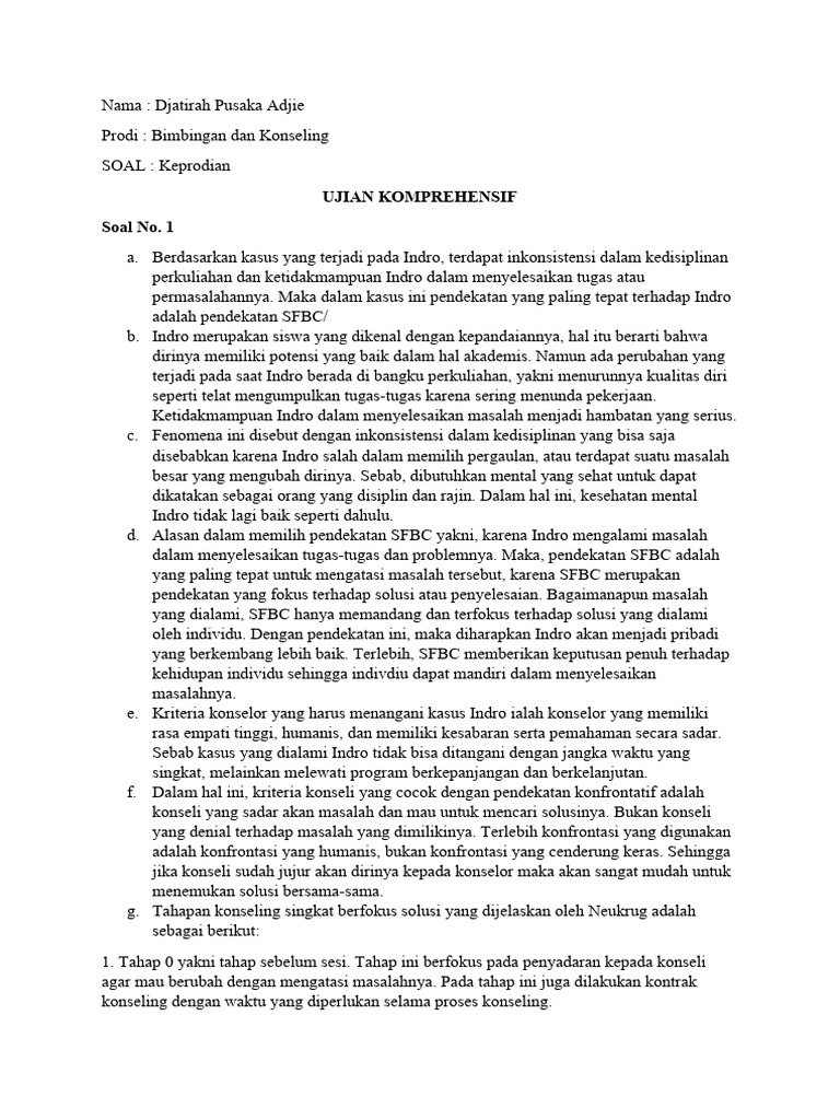 Konseling Berfokus Solusi untuk Siswa | PDF