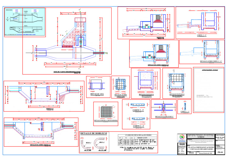 1.02 Desarenador TIPO 3-PLOTEO | PDF | Ingeniería mecánica | Plomería