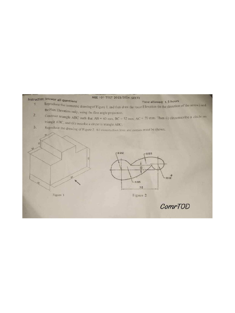 MEE 101 QUESTIONS BY COMR. TOD copied by PRINCE | PDF
