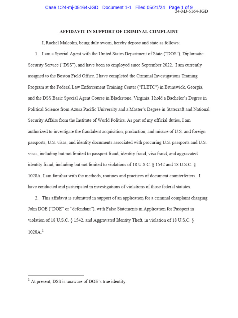 Melrose Firefighter Complaint 5-24-24 | PDF | Social Security Number ...