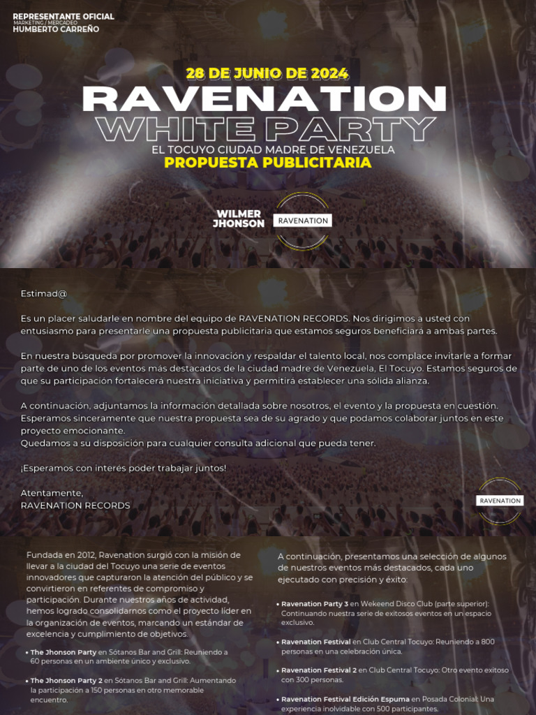 RAVENATION Propuesta Publicitaria | PDF | Publicidad