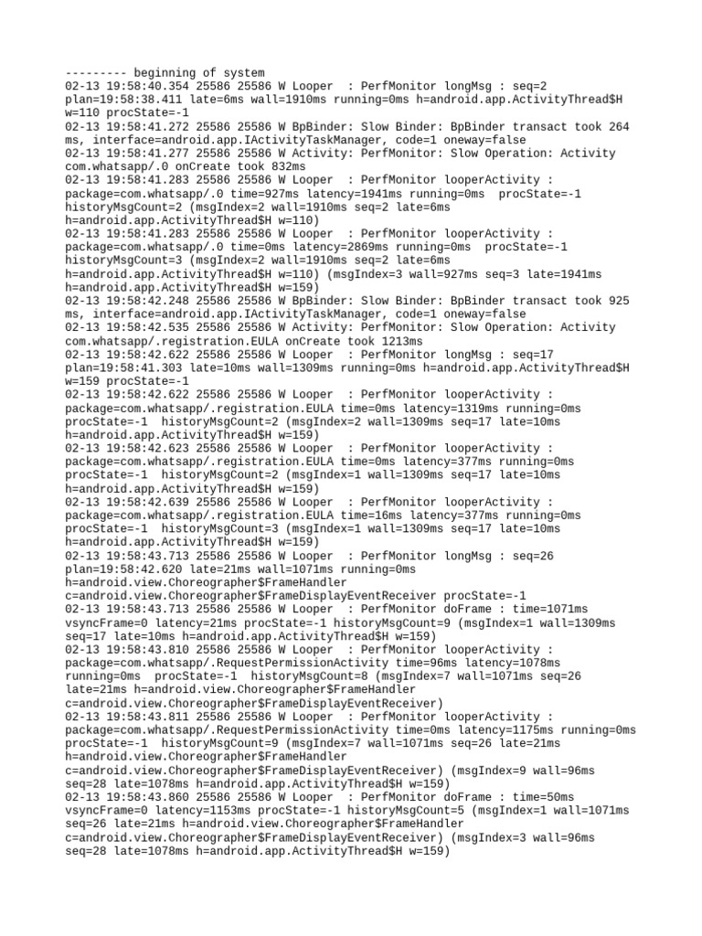 Logcat | PDF | Java (Programming Language) | Mobile App