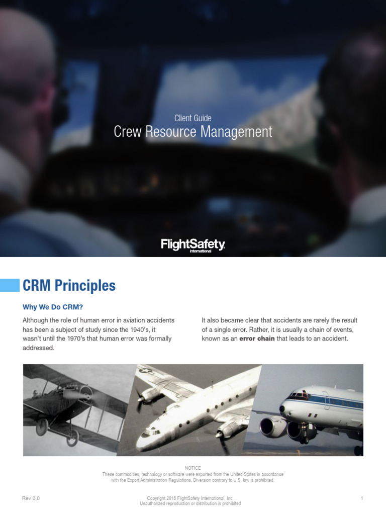 Crew Resource Management: CRM Principles | PDF | Risk | Decision Making