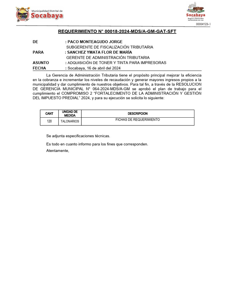 REQ 18-24 compra fichas de requerimiento | PDF