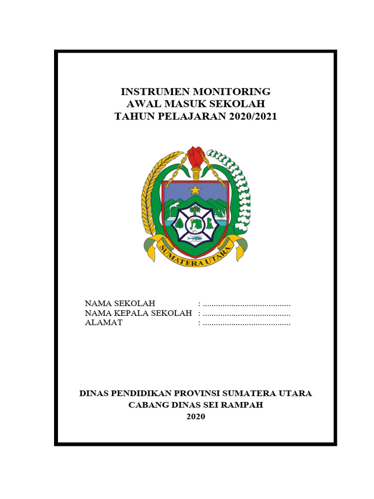 B.INSTRUMEN MONITORING AWAL SEKOLAH TP 2020-2021 Ok | PDF