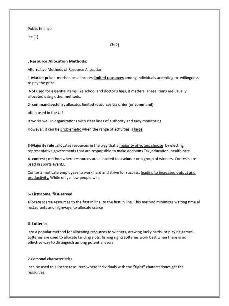 Public Finance Lec 2 | PDF | Taxes | Market (Economics)