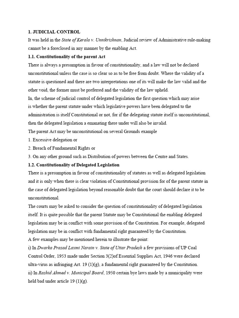 judicial control | PDF | Judicial Review | Constitution