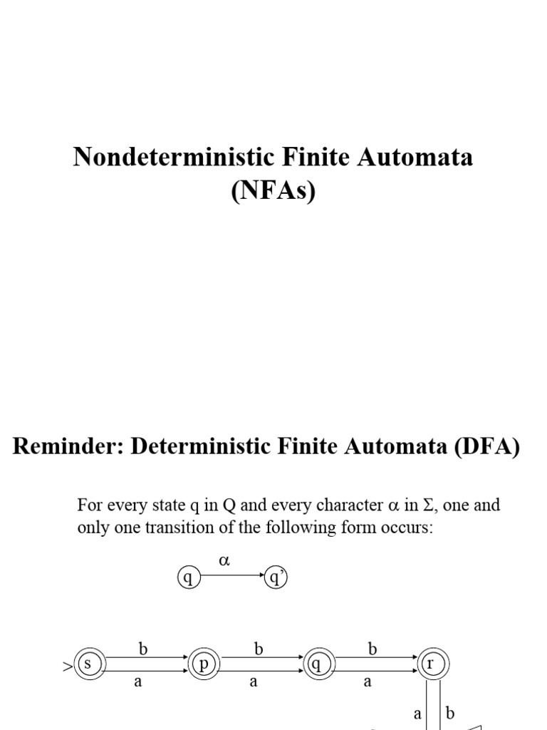 Nondeterministic Finite Automata Nfas Download Free Pdf Theory Of Computation Models Of