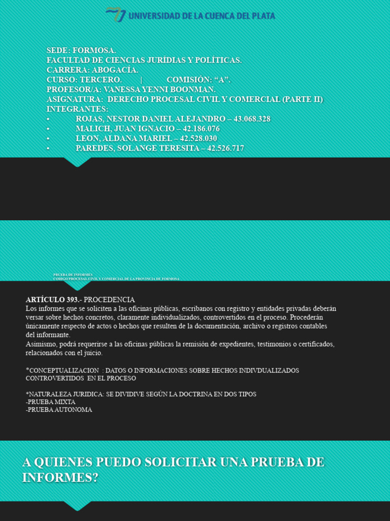 POWER DE PRUEBA DE INFORMES | PDF | Ley procesal | Gobierno