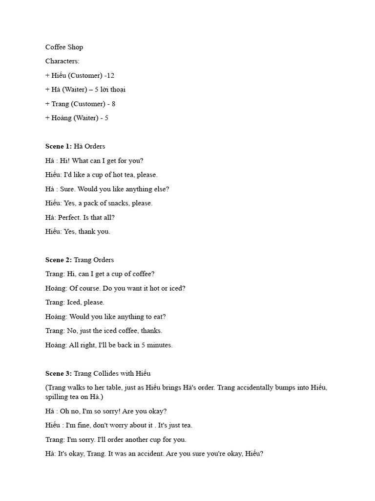 Coffee Shop Conversations | PDF