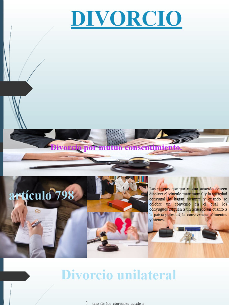 Tipos de Divorcio: Mutuo y Unilateral | PDF