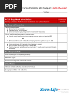 BLS Skills Testing Checklist 2023 | PDF | Cardiopulmonary Resuscitation ...