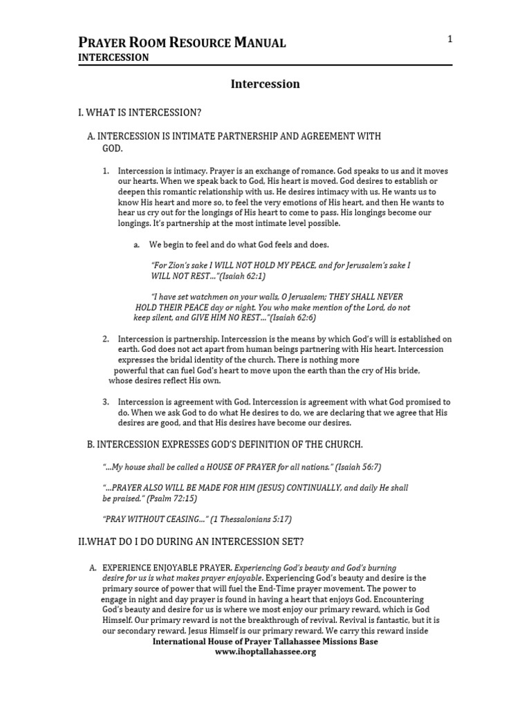 Prayer Intercession | PDF | Prayer | God