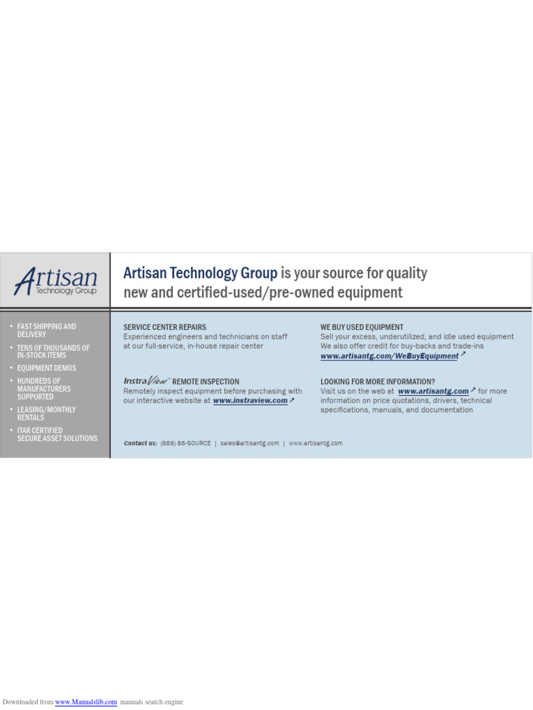 Artisan Technology Group: Is Your Source For Quality New and Certified-Used/pre-Owned Equipment ...