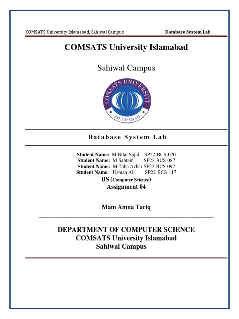 SP22-BCS-092 Taha Azhar A-4 | PDF