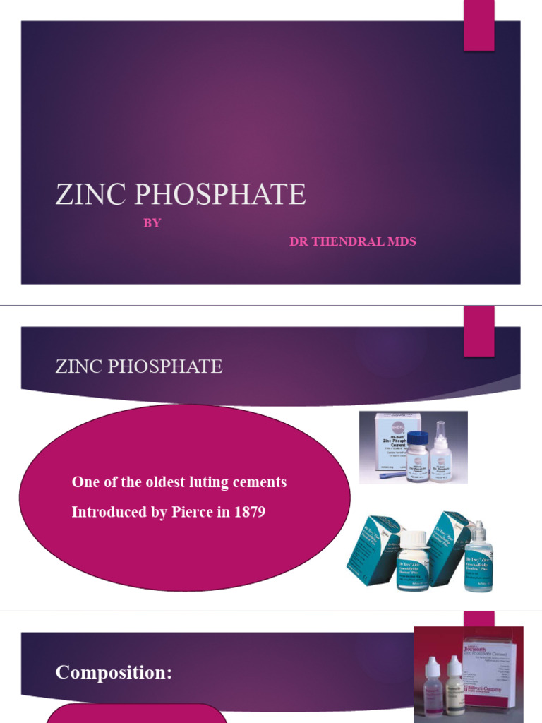 Zinc Phosphate Cement Overview | PDF | Zinc | Building Engineering