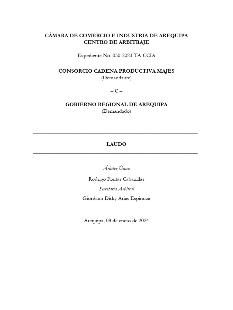 Documento Adjunto | PDF | Arbitraje | Caso de ley
