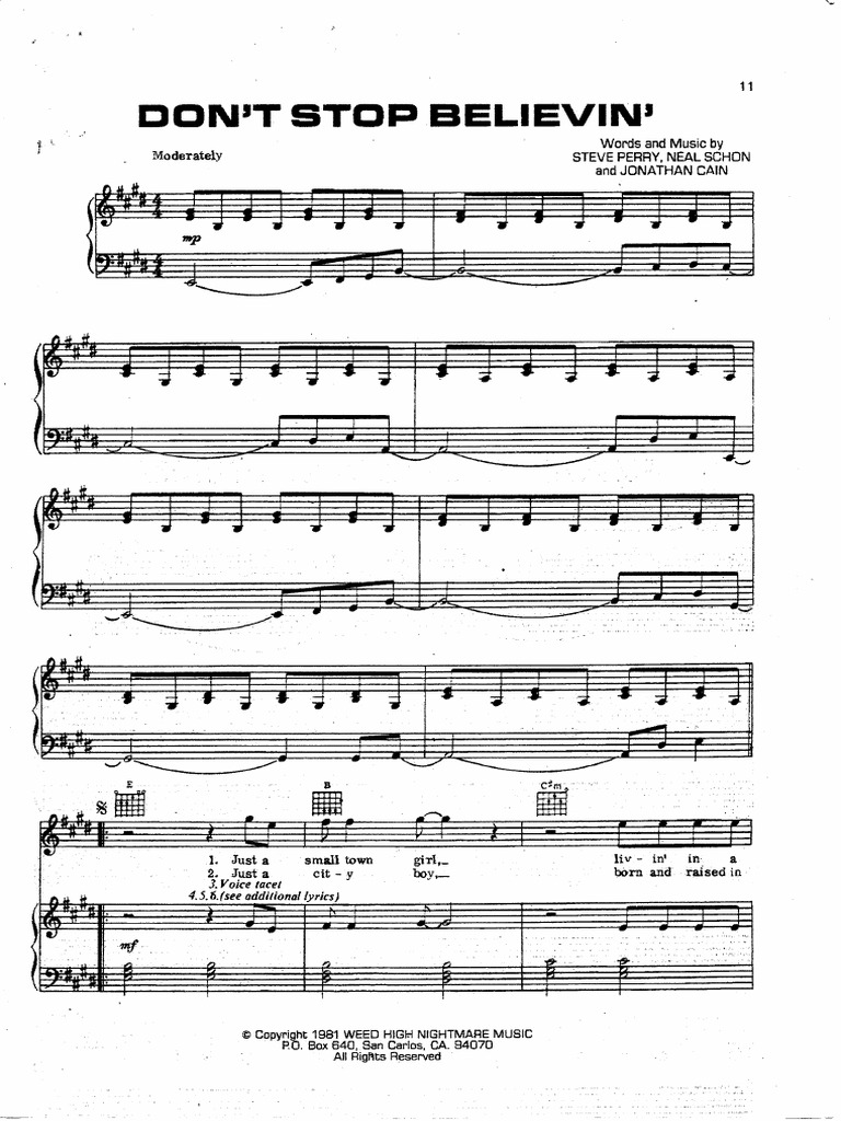 Don't Stop Believin | PDF